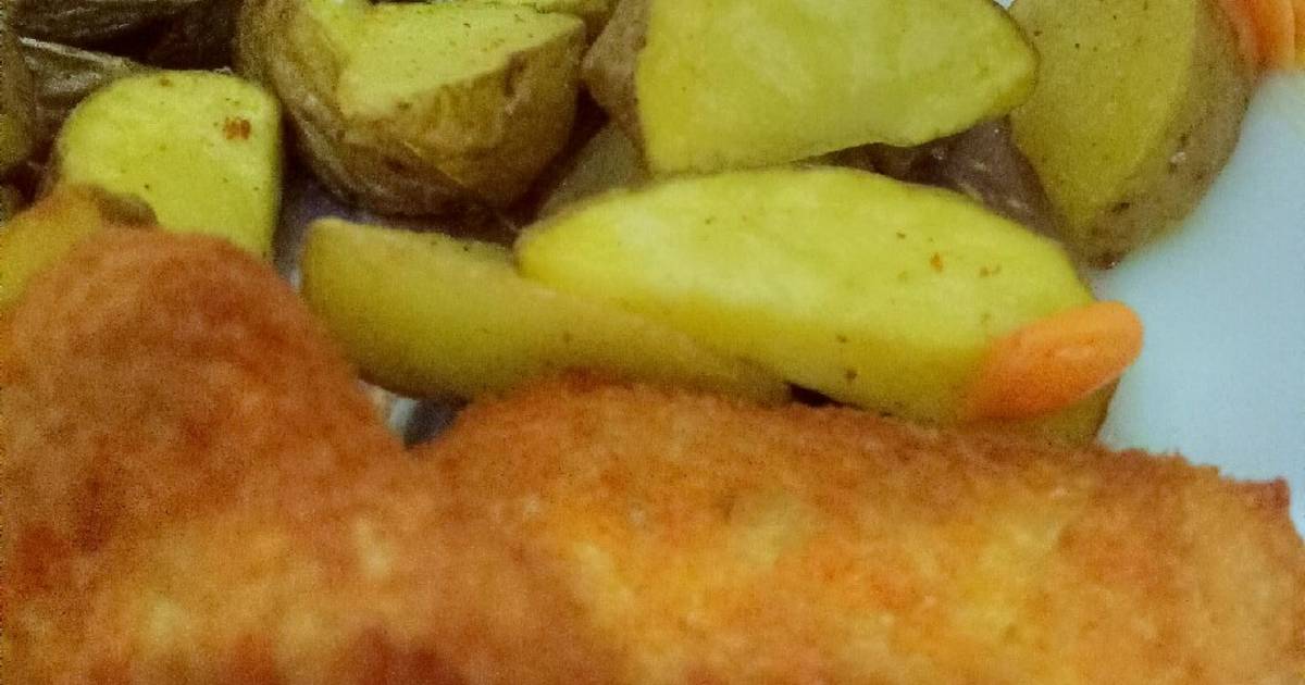Resep Snack ala Cafe (Potato wedges & Chick nugget) oleh Fabiola Happy ...