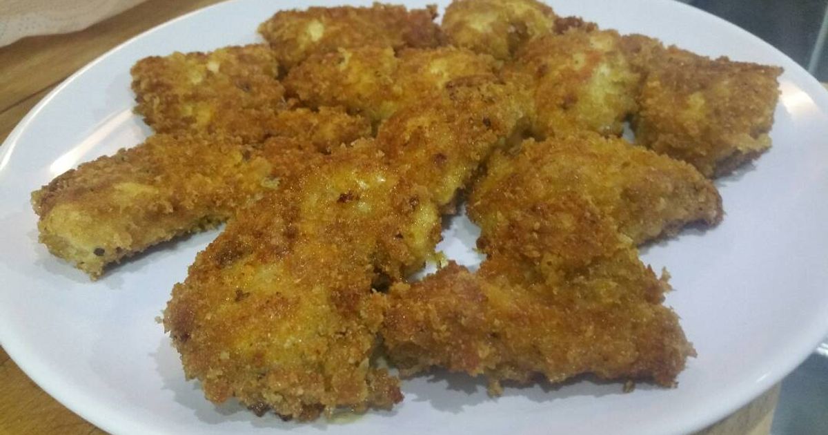 Chunky Cheesy Chicken Nuggets Recipe by Becky - Cookpad