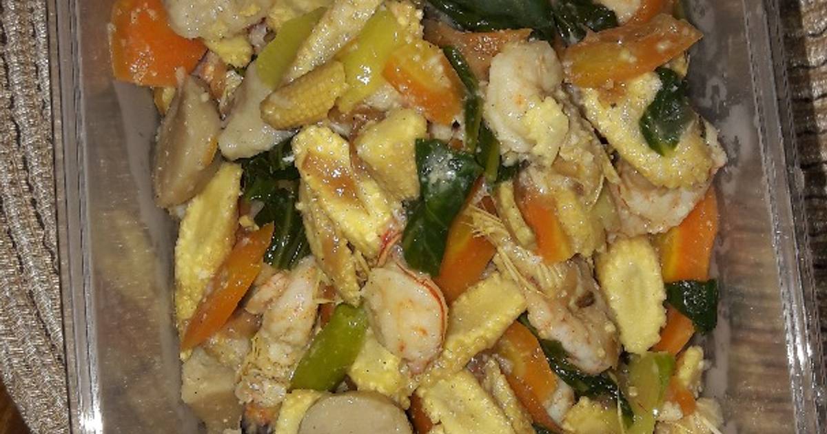 Resep Capcay bakso dan udang oleh Tri - Cookpad