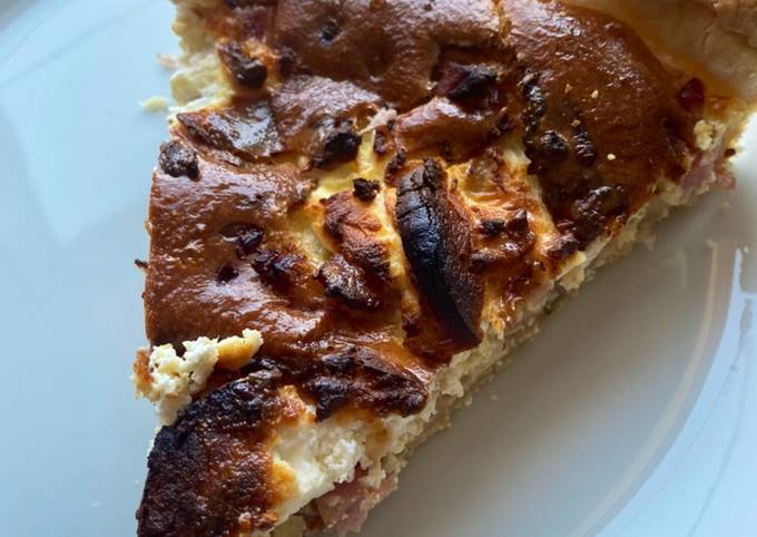 Quiche chèvre, miel, lardons et oignons de Roxanejk - Cookpad