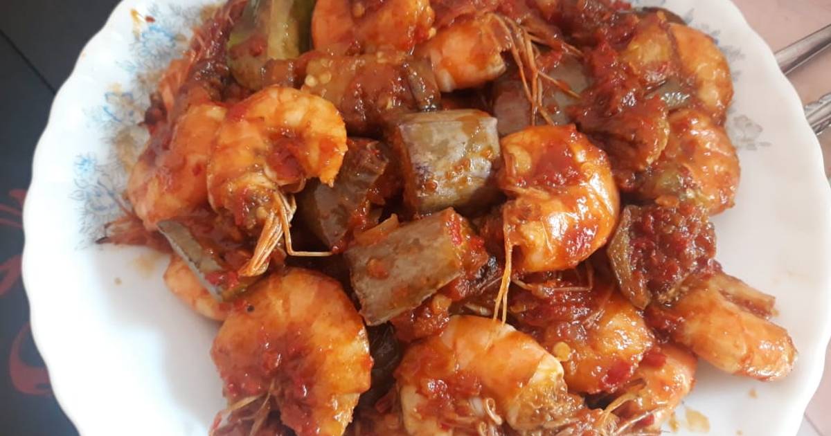 Resep Balado udang terong oleh Piko - Cookpad