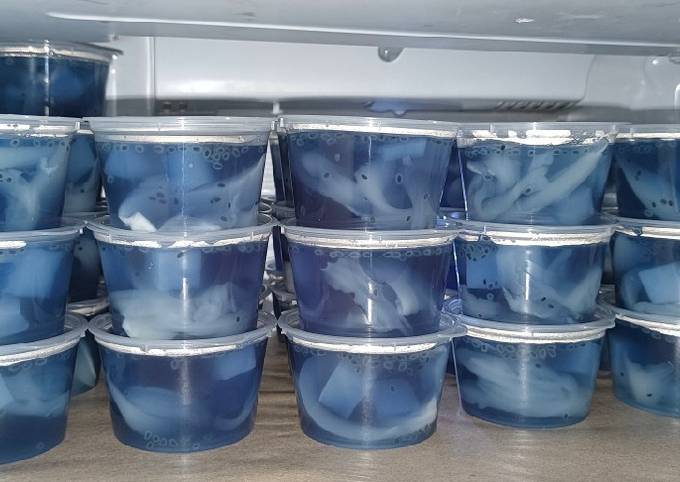 Resep Puding Bunga Telang Kelapa Muda Sintetis Oleh Endah Mrp Cookpad
