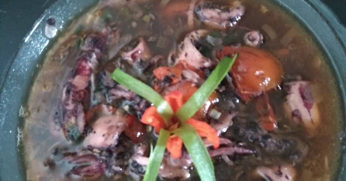 Resep Cumi kuah hitam bumbu sederhana ala anak kost oleh Rohmah ...