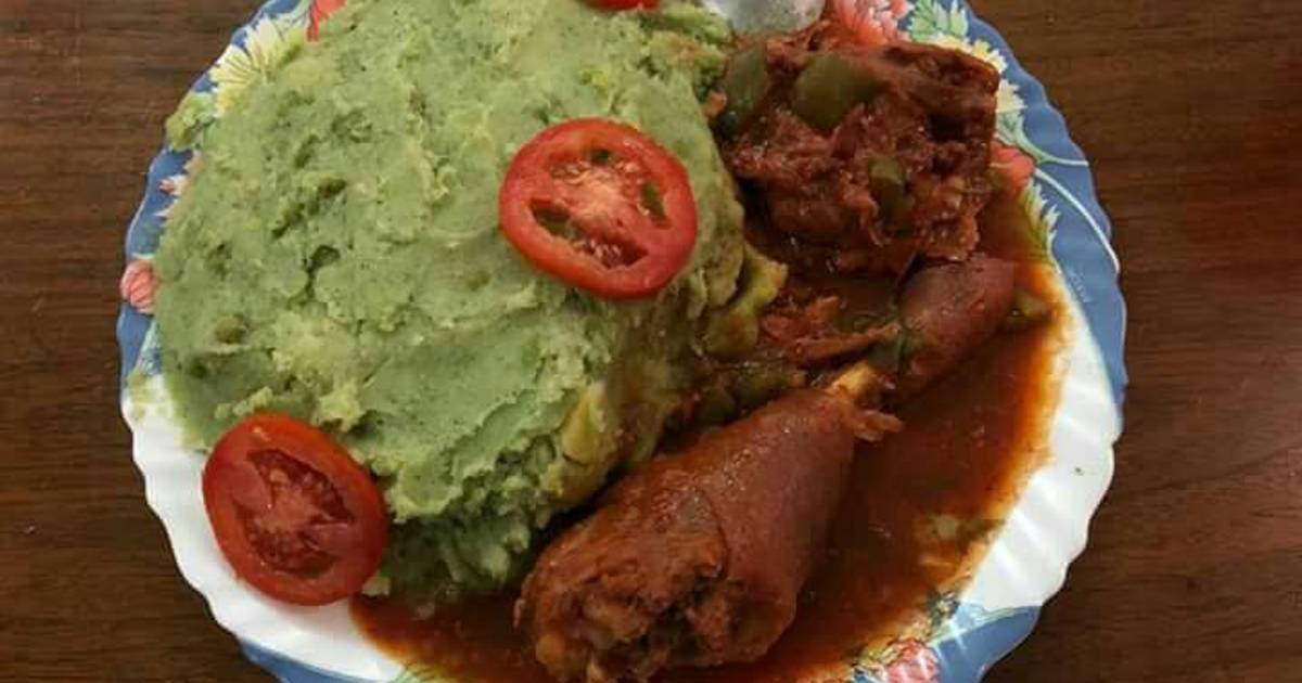 Chicken stew with mokimo Recipe by jamby - Cookpad