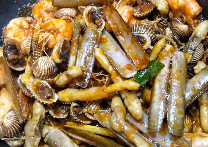 Resep Seafood (kerang/udang) soas padang oleh Suryani Rahma - Cookpad