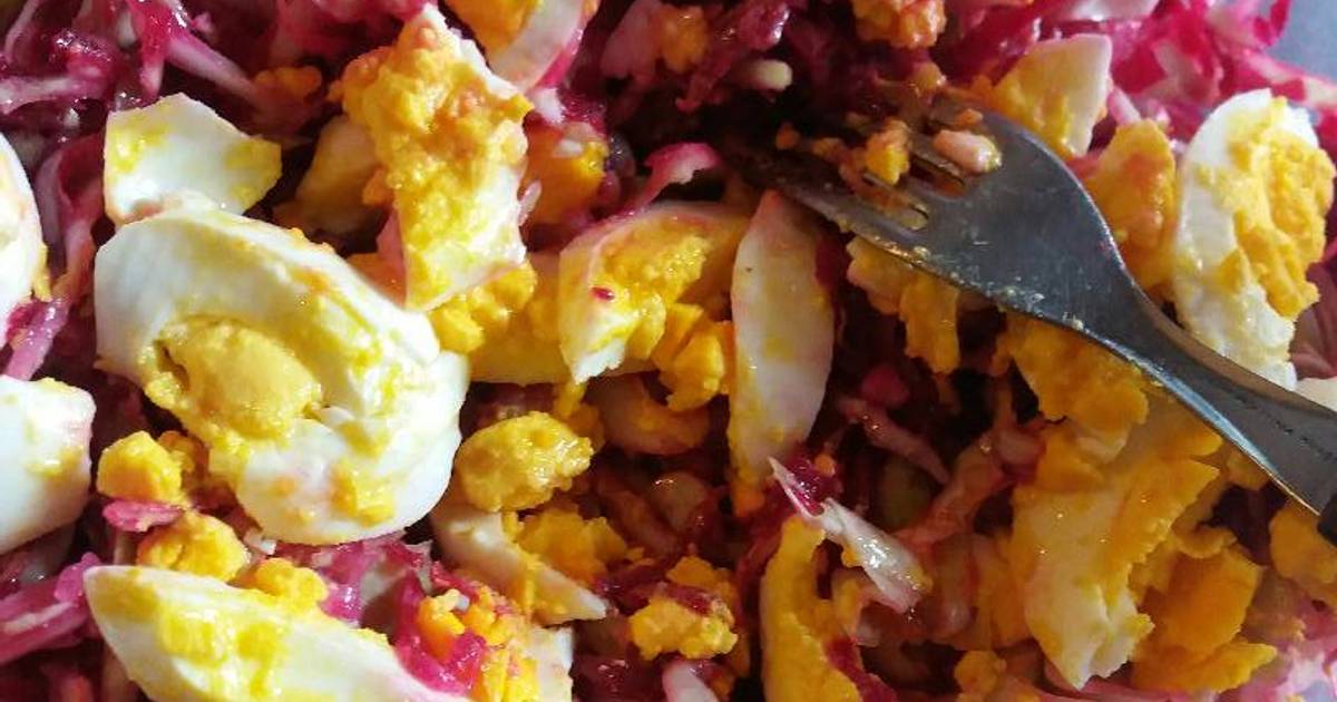 Ensalada de repollo y huevo - 33 recetas caseras- Cookpad