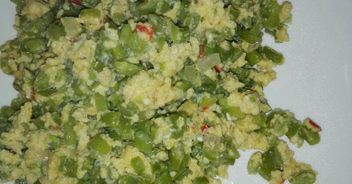 Ejotes con huevo Receta de Melisa Franco- Cookpad