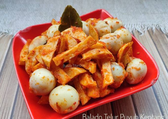 Resep Balado Telur Puyuh Kentang oleh Bunda TitanQue - Cookpad