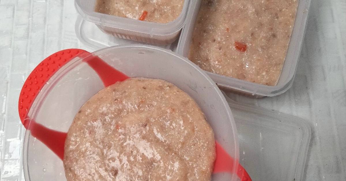 Resep Bubur Sup Tomat Daging Sapi MPASI 6 Bulan Day 26 oleh Fey ...