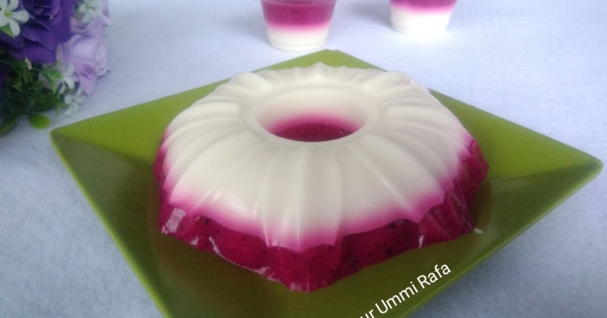 Resep Puding Hunkwe Buah Naga oleh Dapur Ummi Rafa - Cookpad