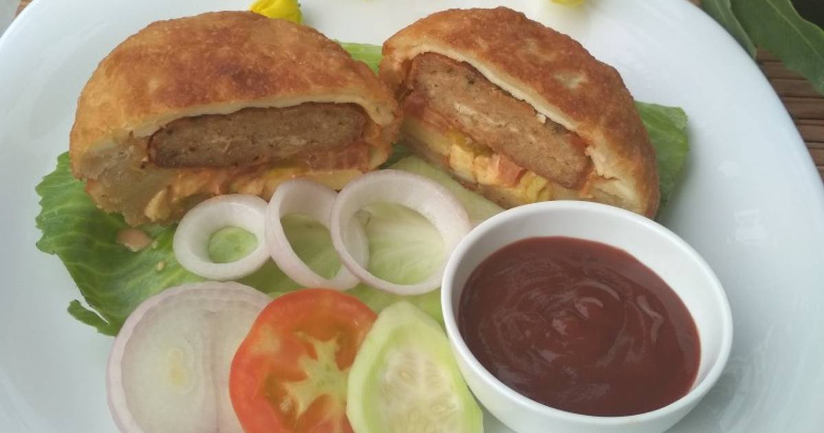 Deep Fried Chicken Burger Recipe by Naheed Alam - Cookpad