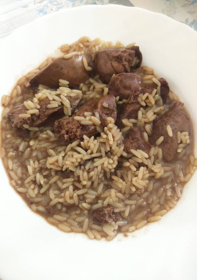 Arroz con higadito de pollo Receta de Jessica Gordillo Cerezuela- Cookpad