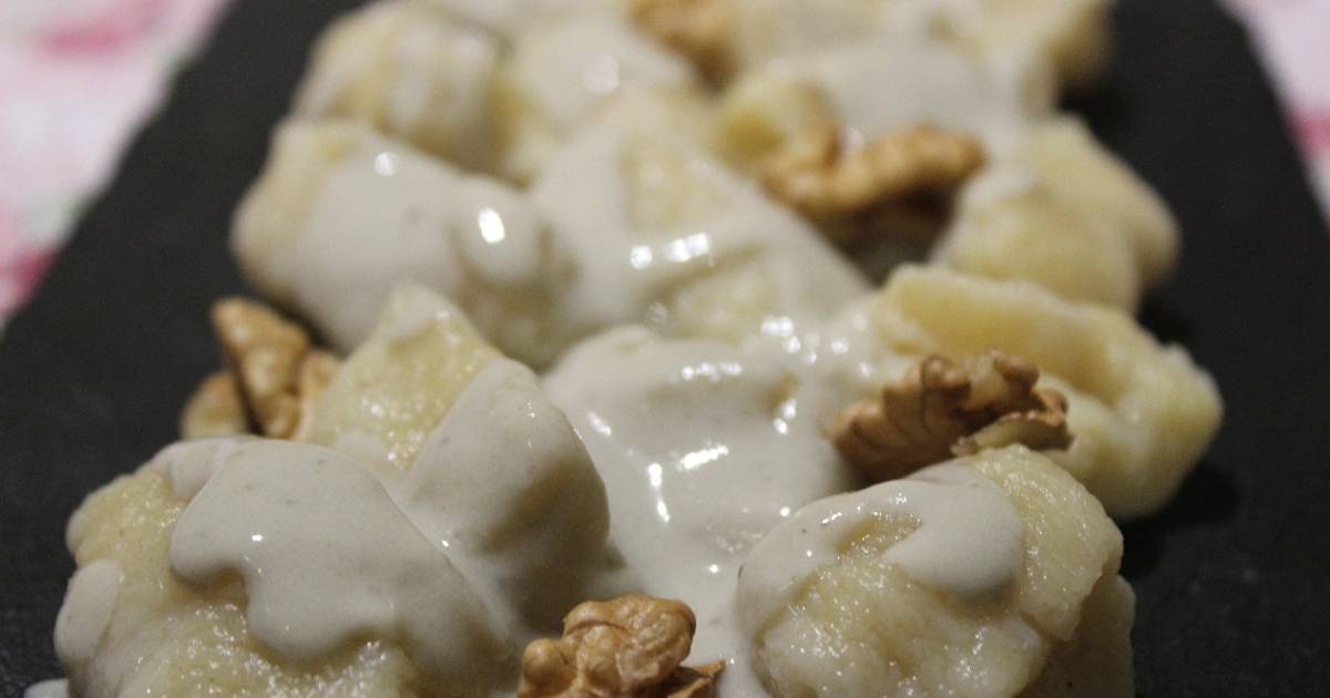 Ñoquis con salsa de Cabrales Receta de “El mandilon de mama” - Cookpad