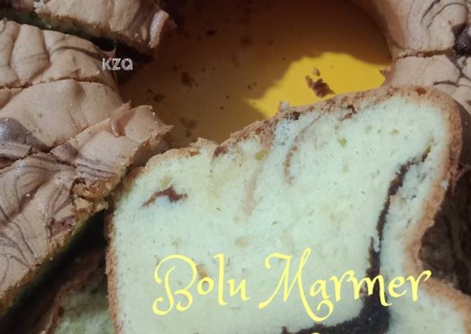 Resep Bolu Marmer/Bolu Jadul (All in Method) oleh mama_keizeeqyu - Cookpad