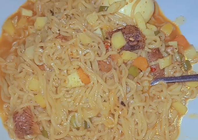 Watery indomie with Irish cubes Recipe by Hashal Anani - Cookpad