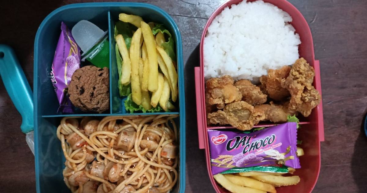 Resep Bento bekal anak sekolah oleh Aline Bunga Prasela - Cookpad