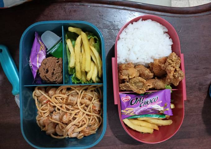 Resep Bento bekal anak sekolah oleh Aline Bunga Prasela - Cookpad
