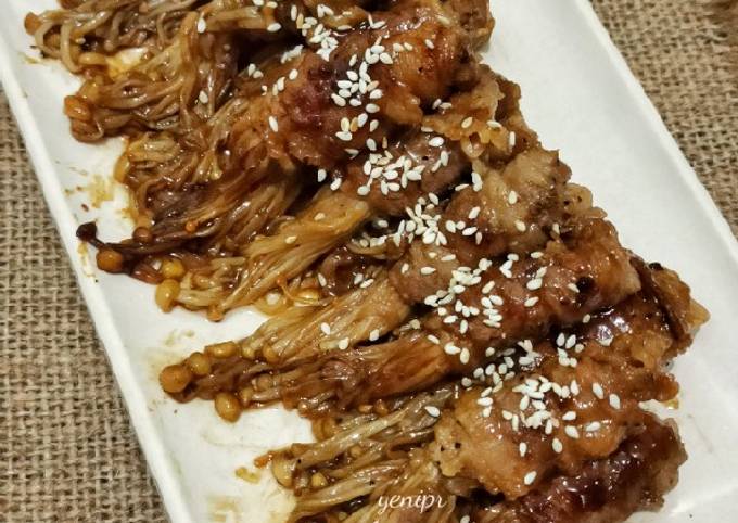 Resep Beef Enoki Roll Saus Teriyaki Lada Hitam oleh Yeni - Cookpad Resep Beef Enoki Roll Saus Teriyaki Lada Hitam oleh Yeni - Cookpad