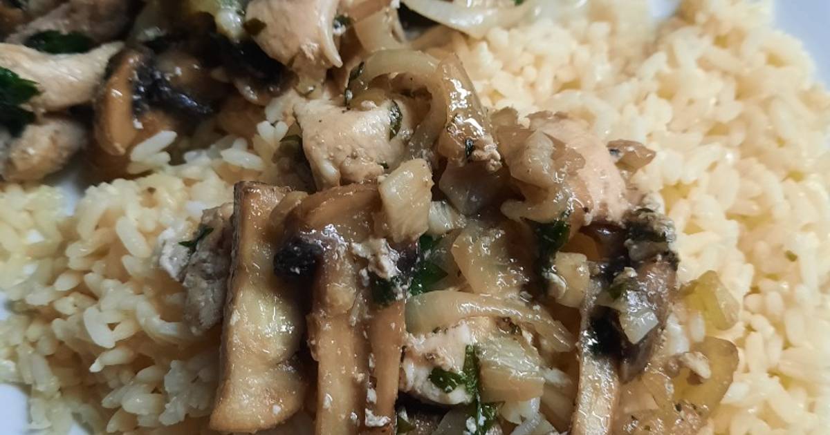 Pollo al champiñón Receta de La profe Luisa- Cookpad