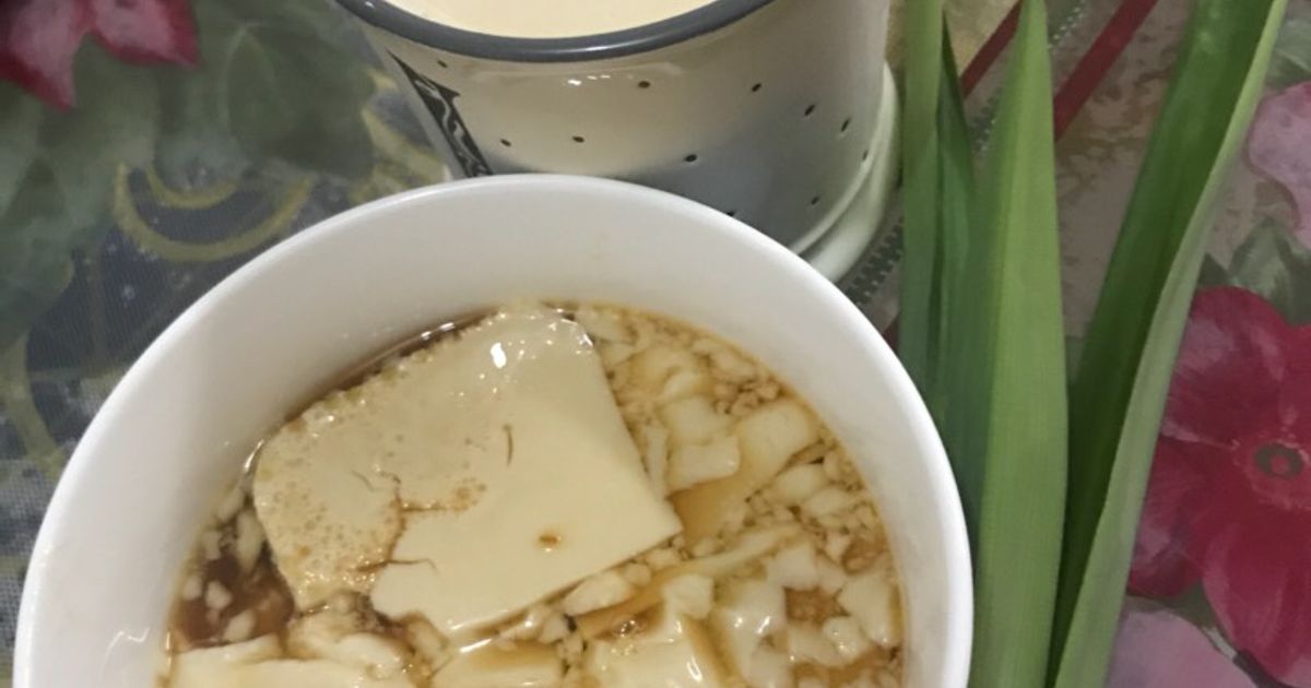 Resep Fresh Soya Milk & Kembang Tahu (Halwa) 🥛 oleh Lily’s - Cookpad
