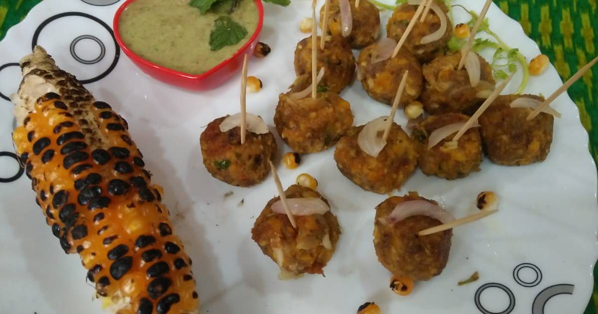 Corn Pyaji balls (corn onion balls) Recipe by reemamakhija - Cookpad