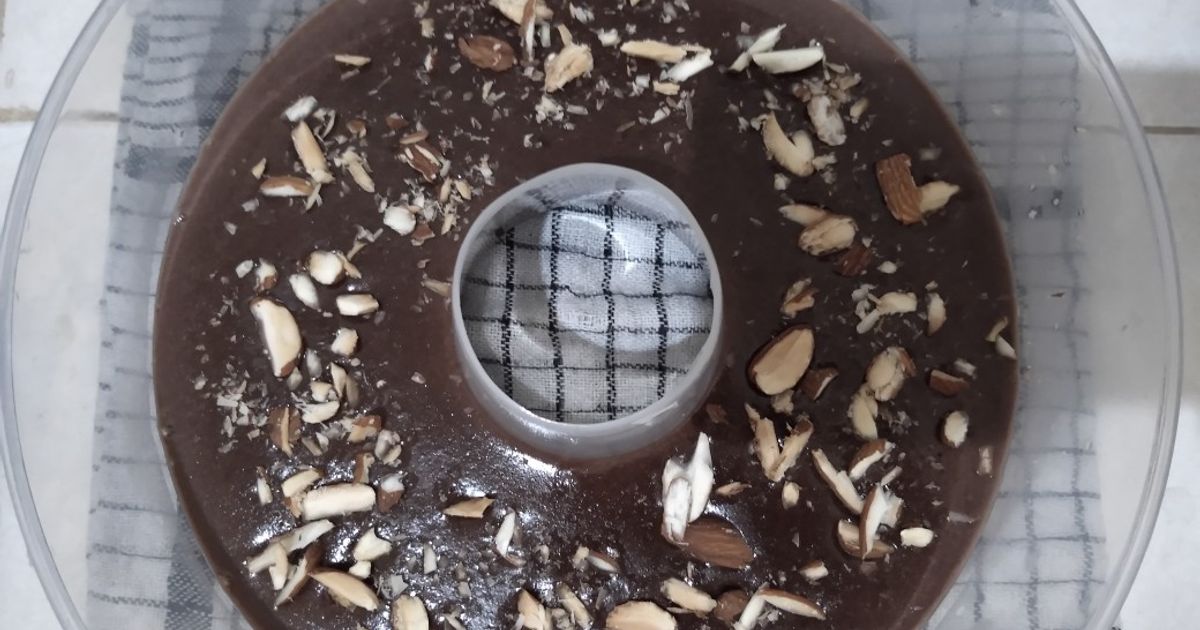 Resep Puding Coklat Toping Almond oleh Fitrasari - Cookpad