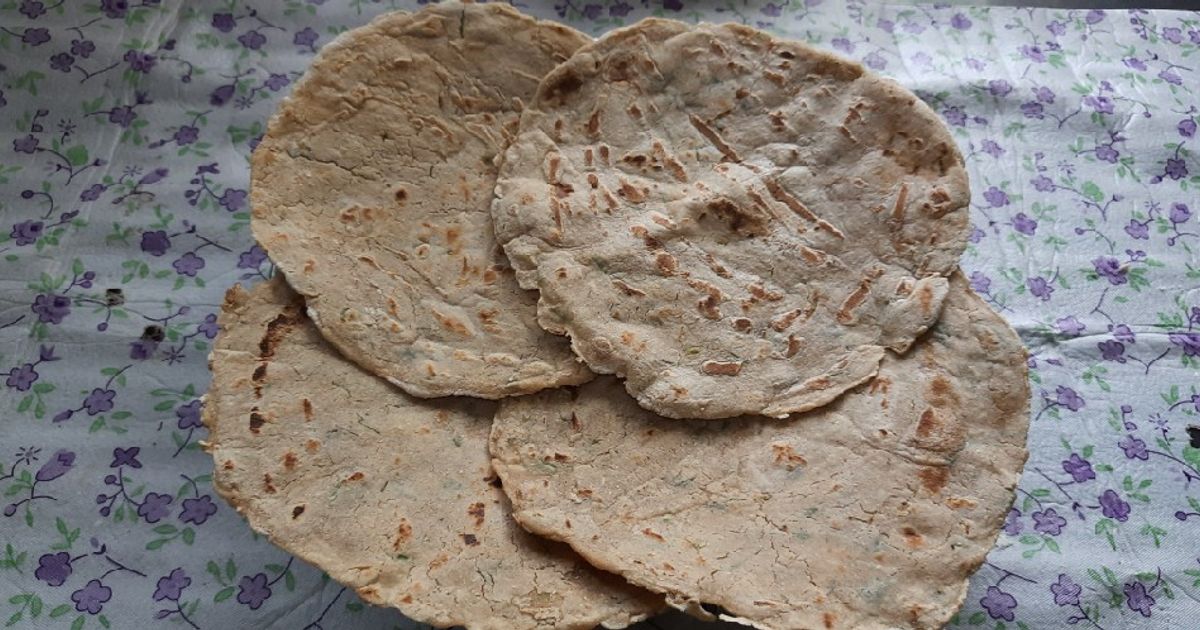 Jowar Flour Green Garlic And Coriander Leaves Roti Recipe by Varsha ...