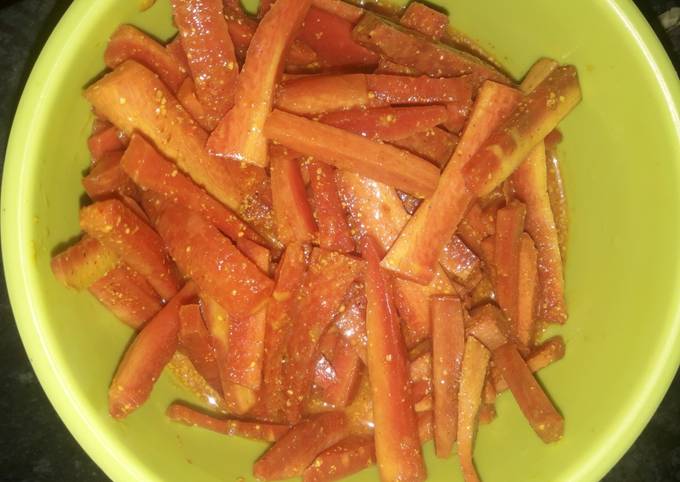 Carrot pickel Recipe by NARESH - Cookpad