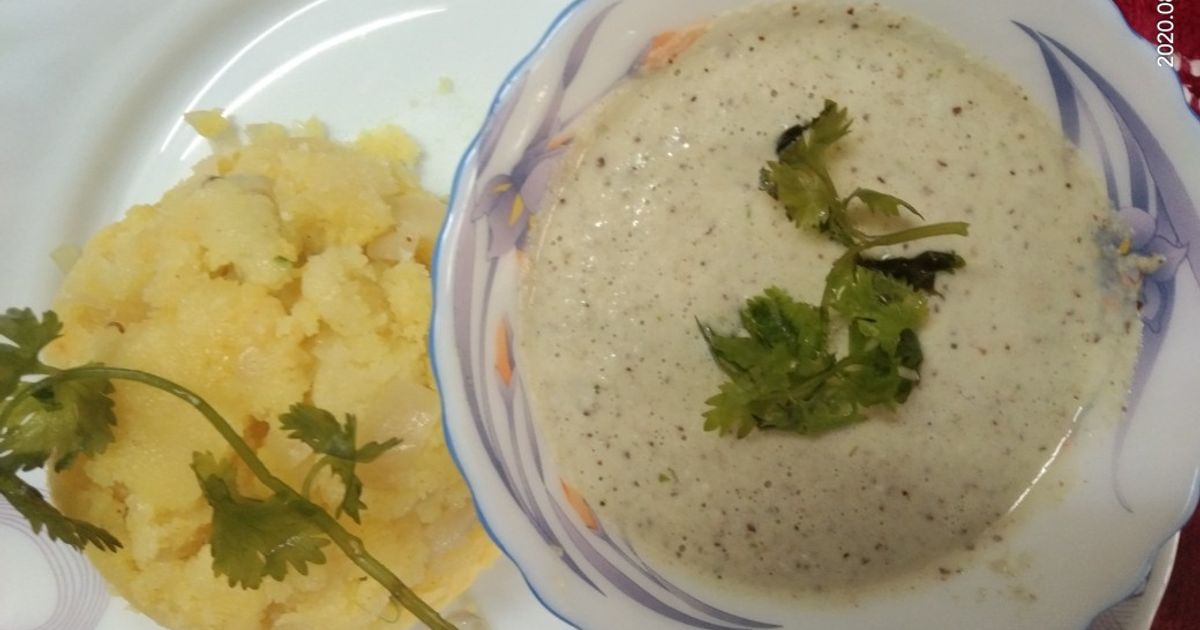 Coconut Chutney With Suji Upma Recipe by Krishna Biswas - Cookpad