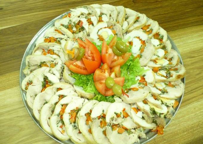 Arrollado de pollo o pollo relleno Receta de Eli.- Cookpad