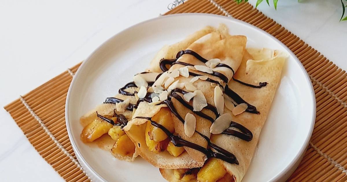 Resep Pisang crepes coklat salju oleh Alviyah Nurullailah - Cookpad