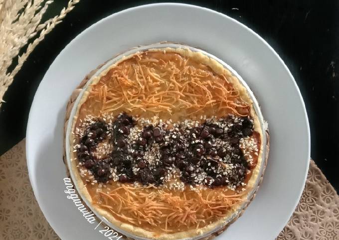 Resep Banana Chocho Cheese Sesame Pie oleh Anggunvila - Cookpad