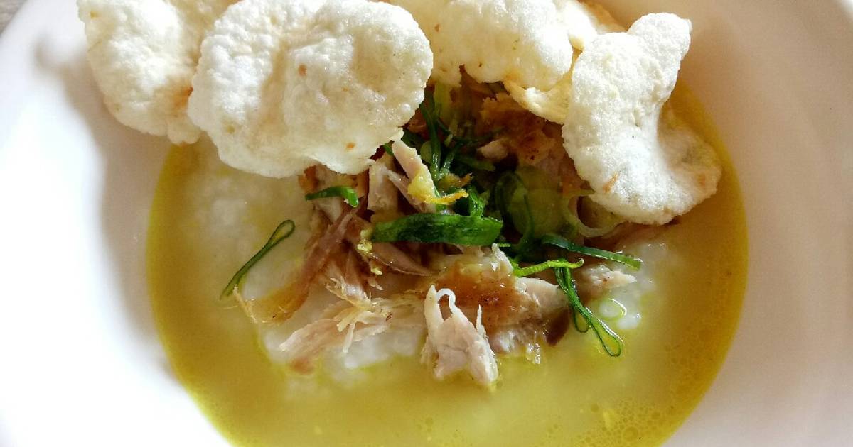 Resep Bubur Ayam Bumbu Kuning oleh catherine ratih - Cookpad