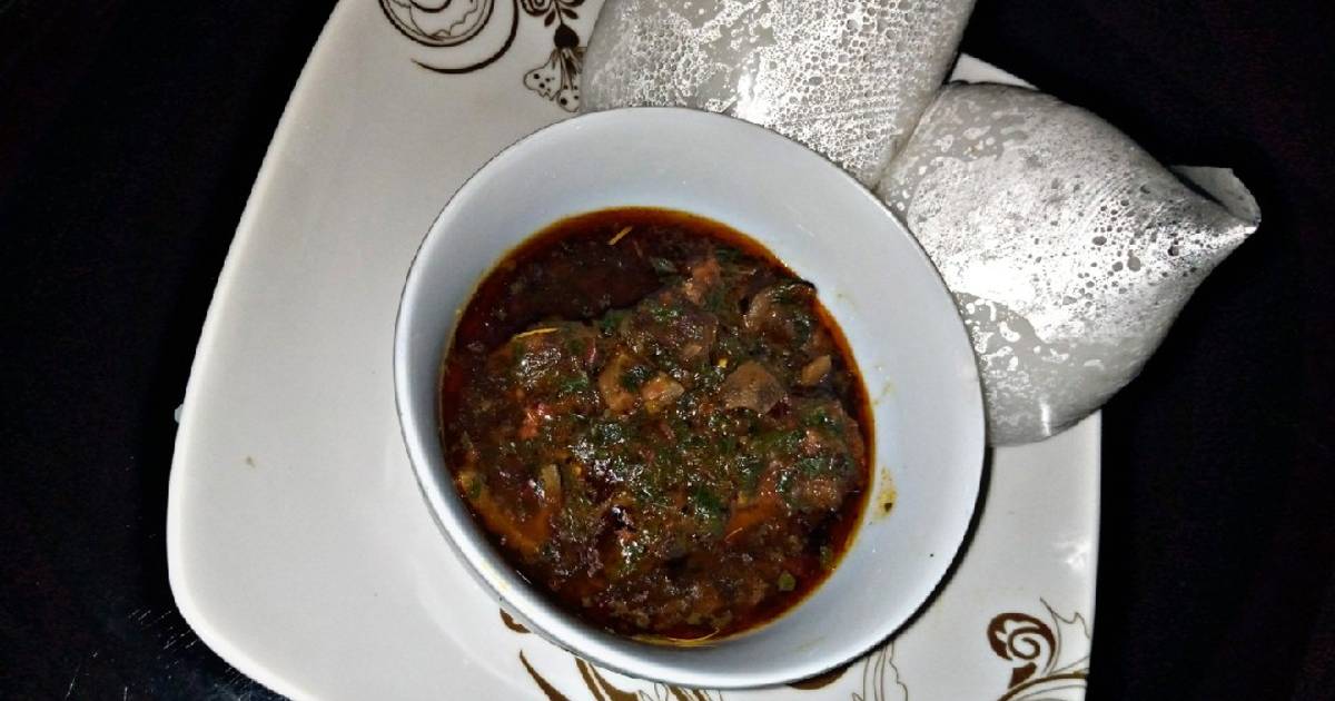 Rice swallow with fresh karkashi leafs soup Recipe by Meelah and Meemi ...