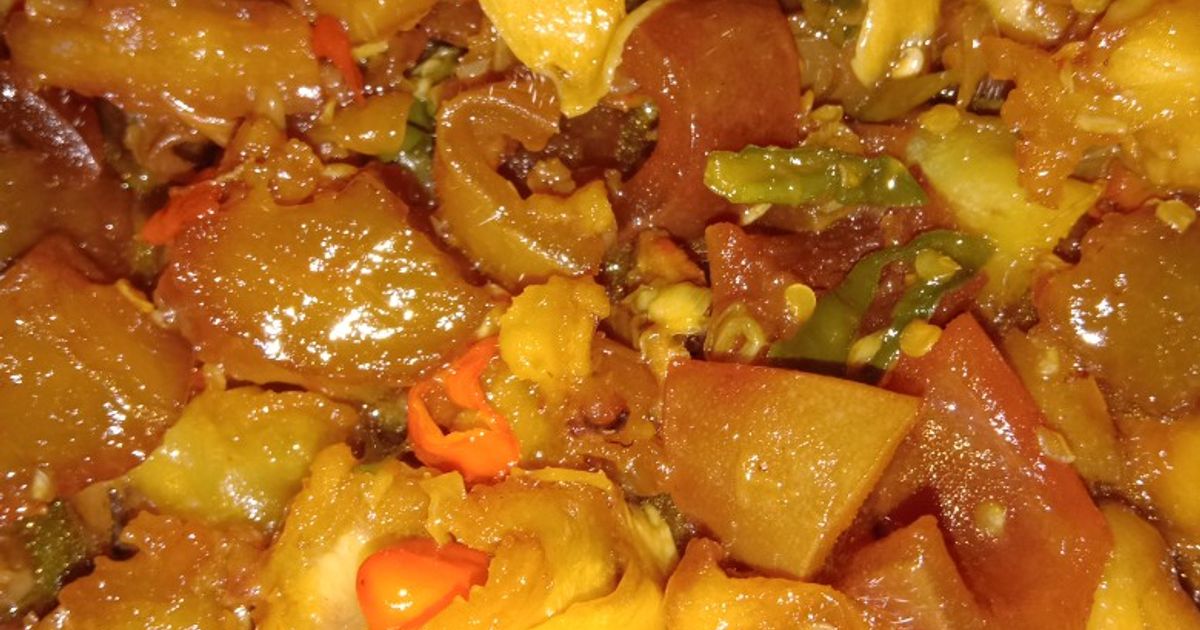 Resep oseng tunjang pedas rumahan enak dan mudah - Cookpad