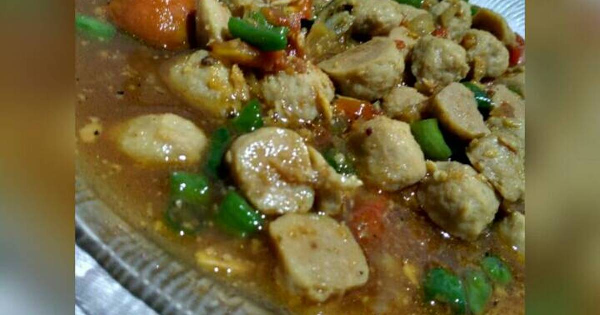 Resep Oseng Bakso Cabai Rawit hijau oleh faida mustofa - Cookpad