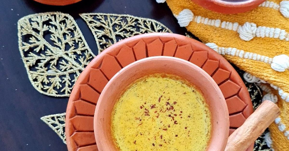 Luna Bose দ্বারা গোল্ডেন কোকোনাট মিল্ক (Golden Coconut Milk Recipe In ...