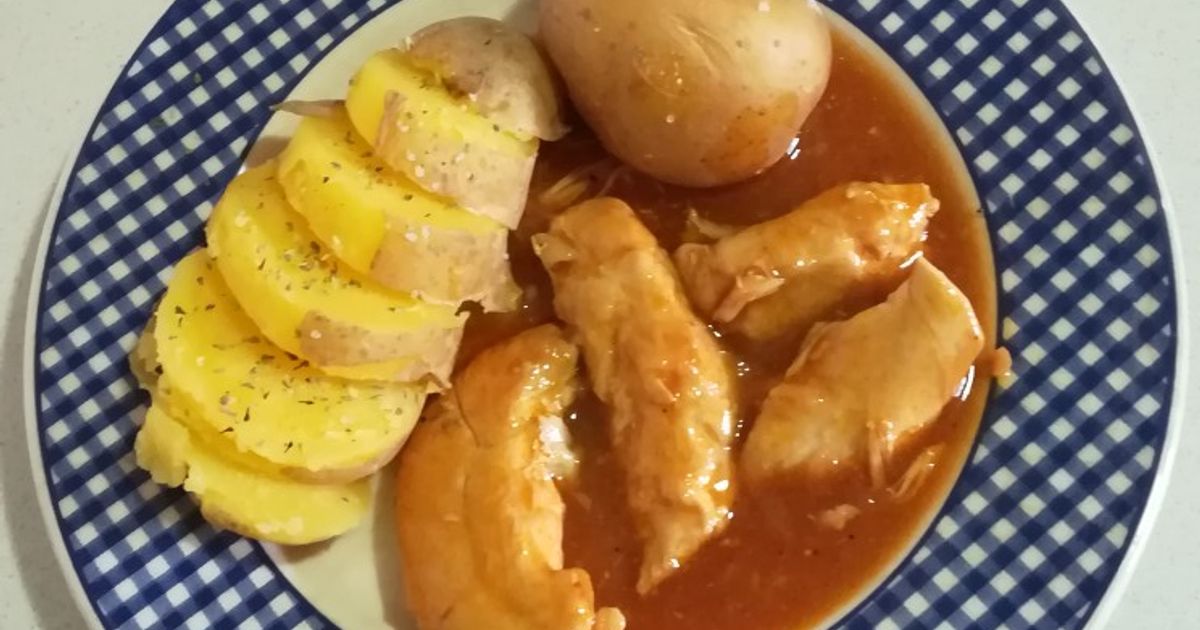Solomillo De Pollo En Salsa Con Papas "Arrugas" (Olla Gm G) Receta de ...