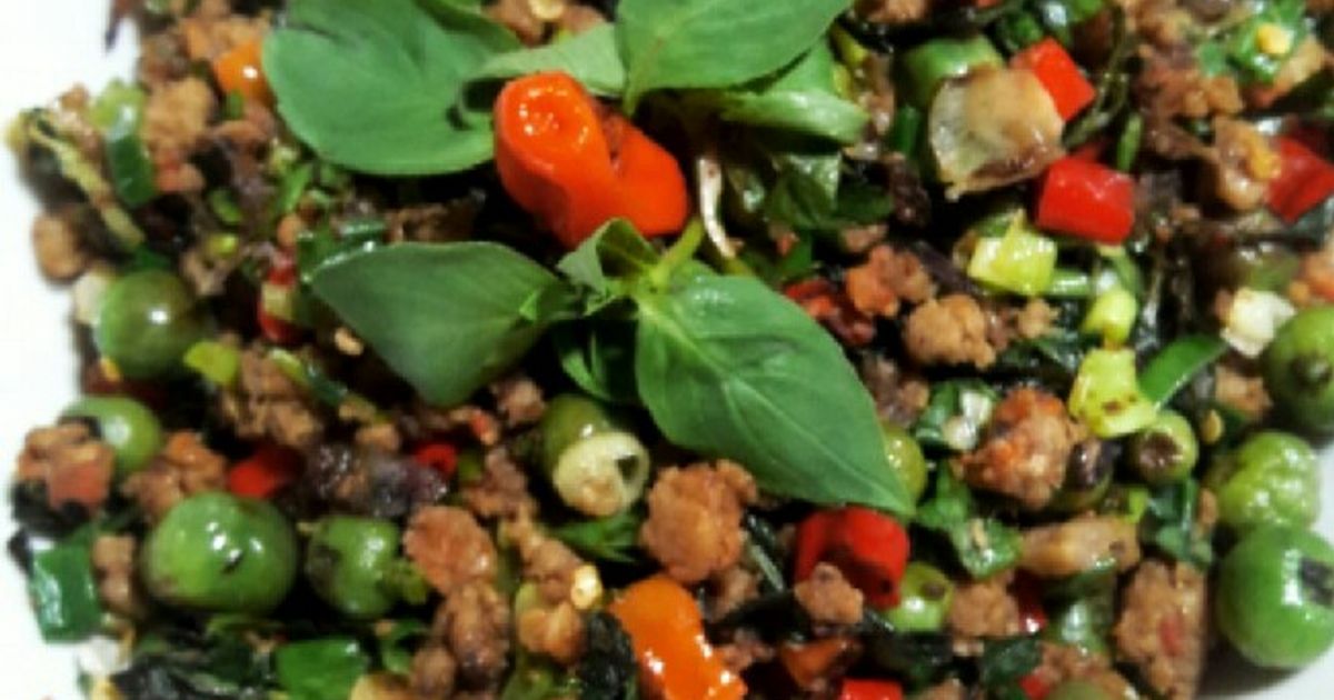 Resep Tumis Oncom Leunca Daun Kemangi (Pedas) oleh vava.kitchen - Cookpad
