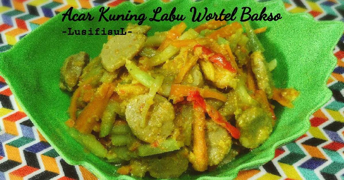 Resep Acar Kuning Labu Wortel Bakso oleh Lusi Fitria - Cookpad