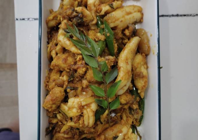 Resipi Telur sotong goreng kunyit oleh aniza grocer - Cookpad