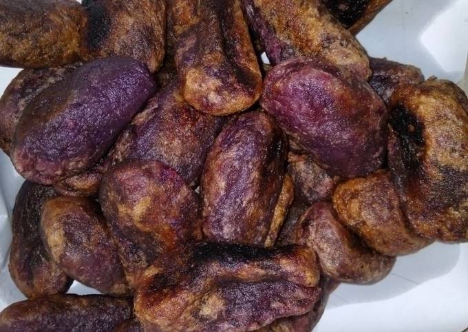 Resep Timus ubi ungu isi coklat lumerr🤎 oleh Rima - Cookpad