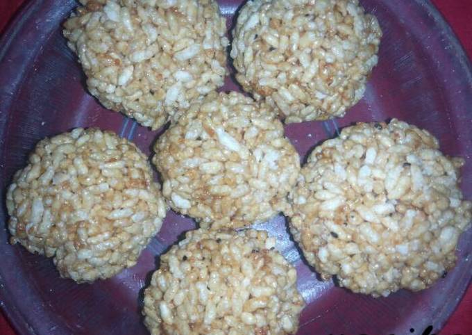 Puffed rice flakes ladoo Recipe by Vanika Agrawal - Cookpad