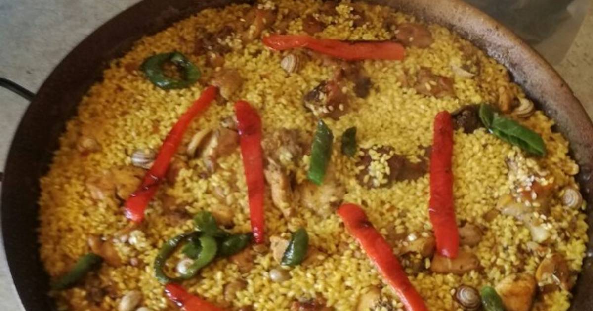 Paella de conejo y pollo Receta de Amanda - Cookpad