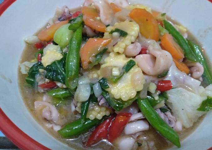 Resep Capcay cumi oleh Ghina Afiyah - Cookpad