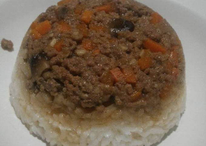 Resep Nasi tim daging cincang dan jamur oleh Nadia Marista - Cookpad