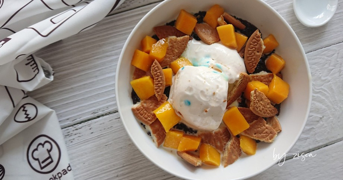 Resep Bubur Ketan Hitam + Ice Cream oleh zisca - Cookpad