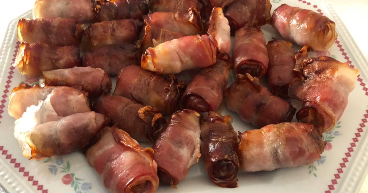 Dátiles con bacon y almendra Receta de grego&monica- Cookpad