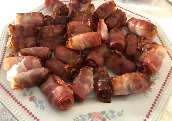 Dátiles con bacon y almendra Receta de grego&monica- Cookpad
