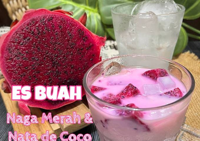 Resep Es Buah Naga Merah & Nata de Coco oleh Teh Yanithea - Cookpad